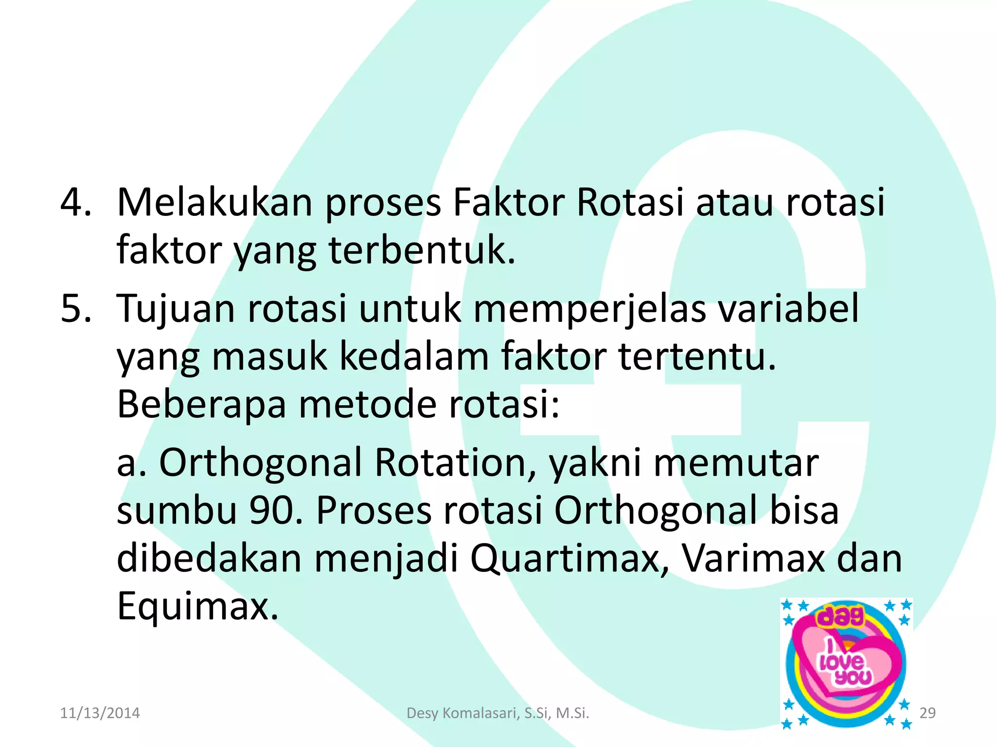 Analisis faktor | PPTX