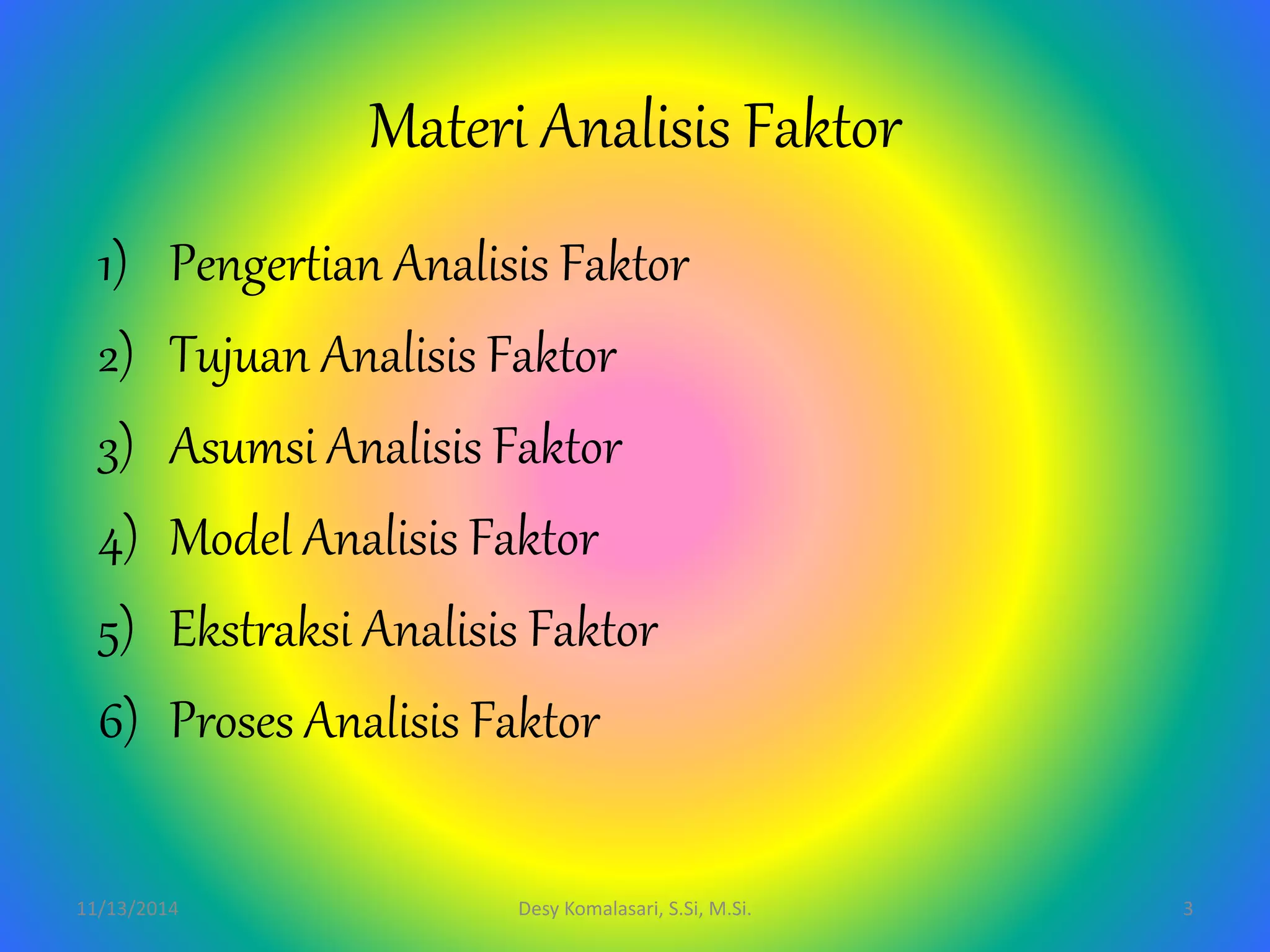 Analisis faktor | PPTX
