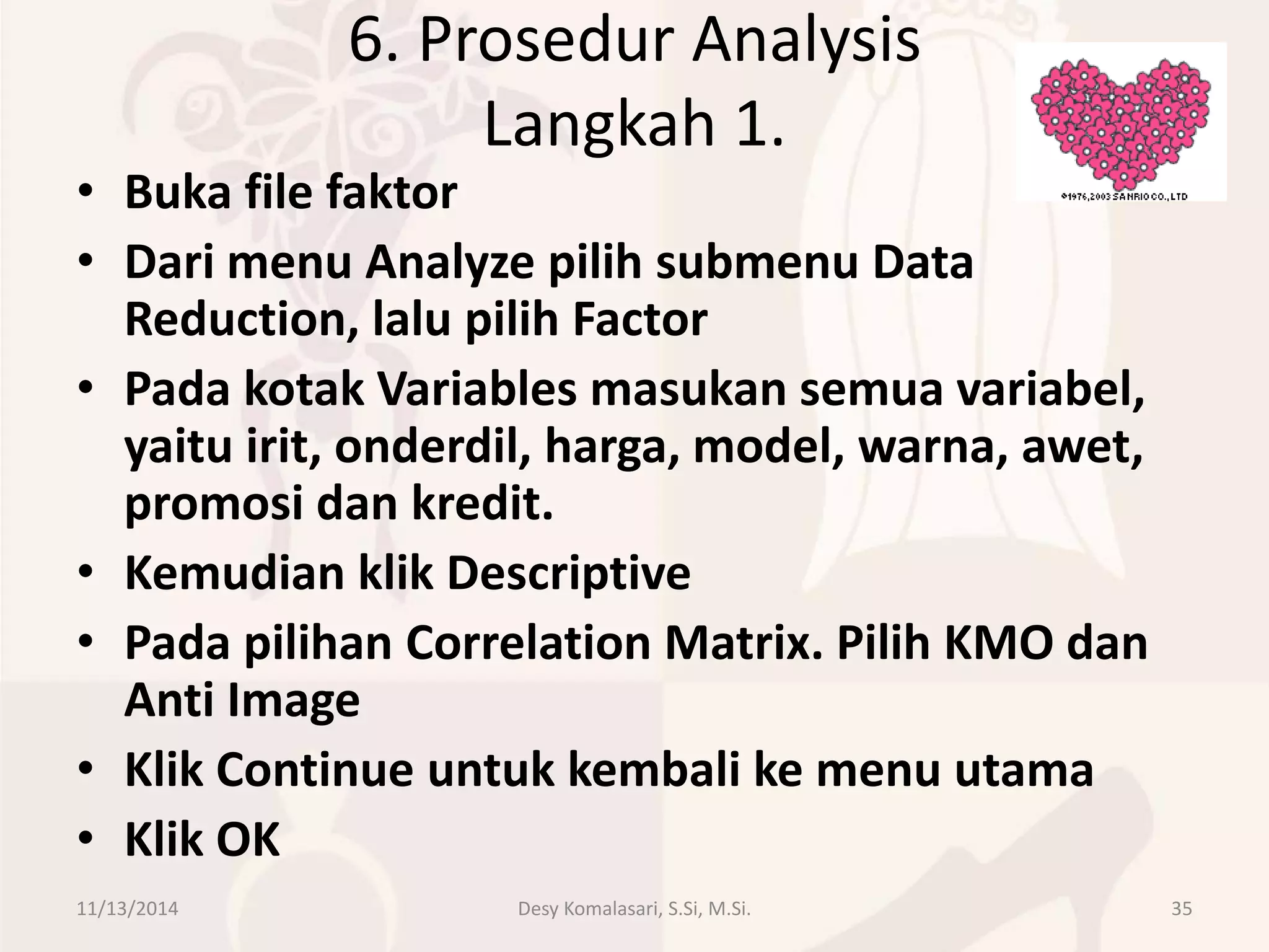 Analisis faktor | PPTX