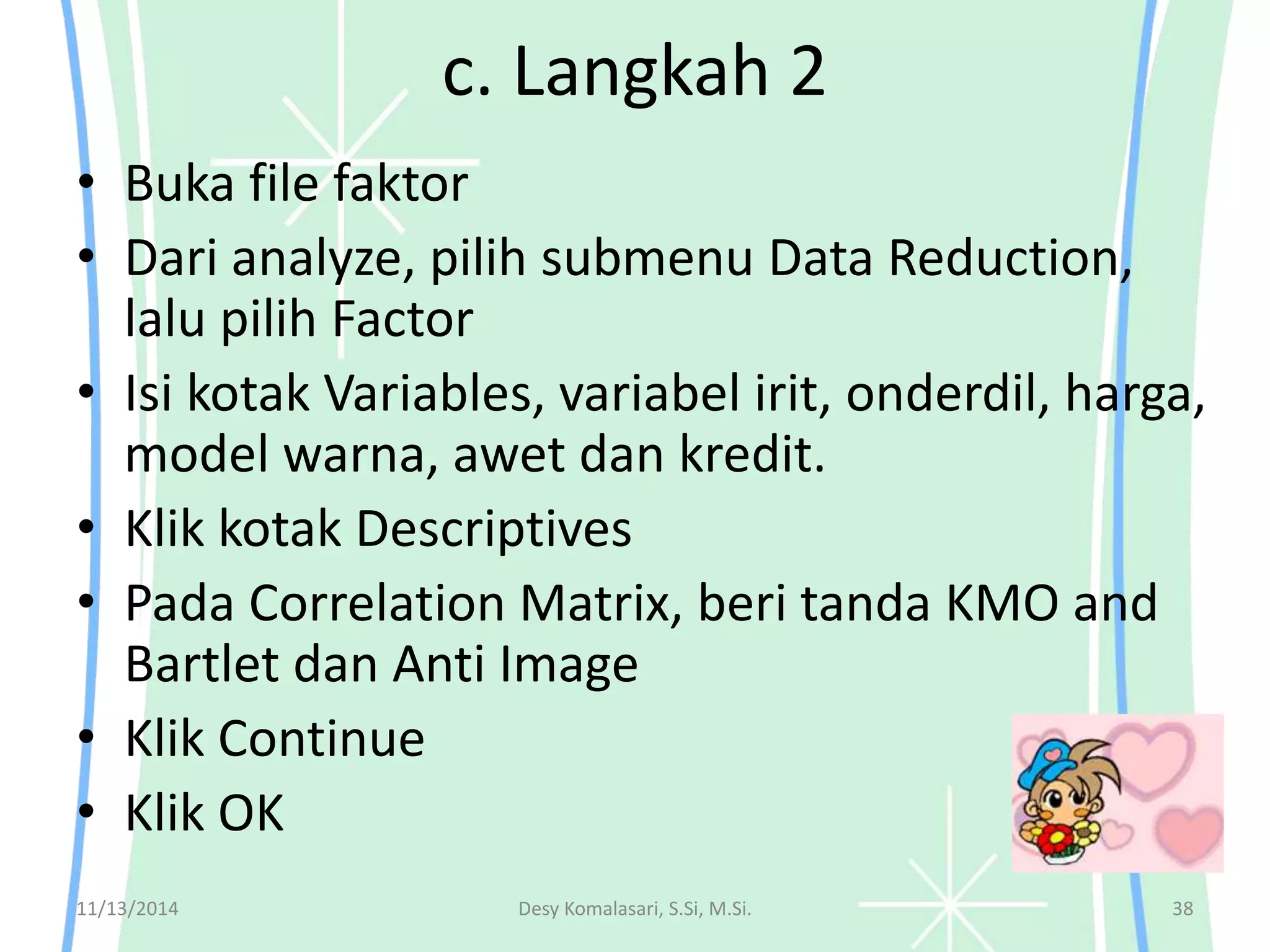 Analisis faktor | PPTX