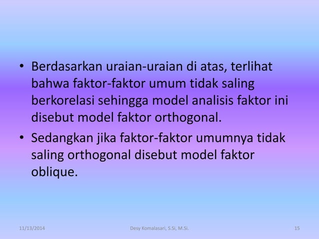 Analisis faktor | PPTX