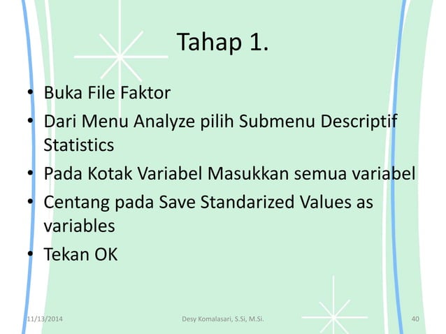 Analisis faktor | PPTX