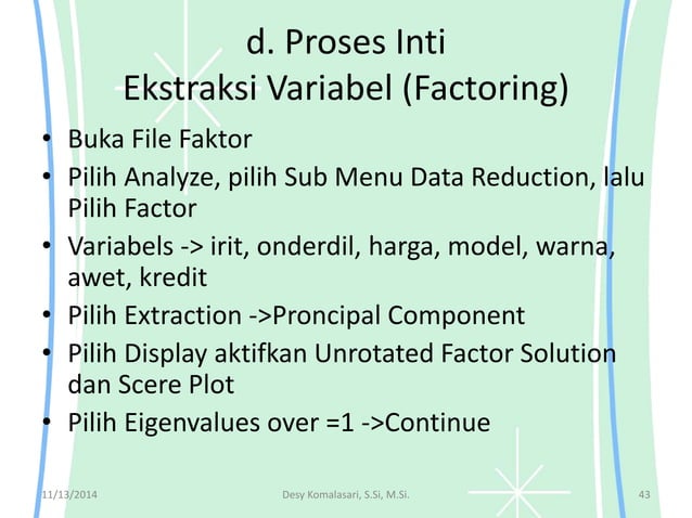 Analisis faktor | PPTX