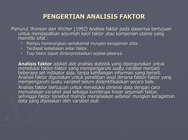 Analisis Faktor.Ppt 2 | PPT