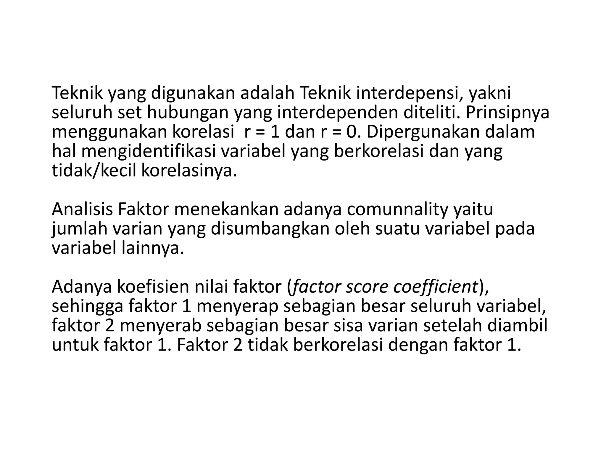 Analisis Faktor.Ppt Dssy | PPT