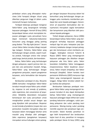 Analisis faktor kepuasan tentang kepuasan pelanggan | PDF