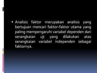 Analisis faktor ppt | PPTX