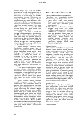 Analisis faktor produksi jagung | PDF