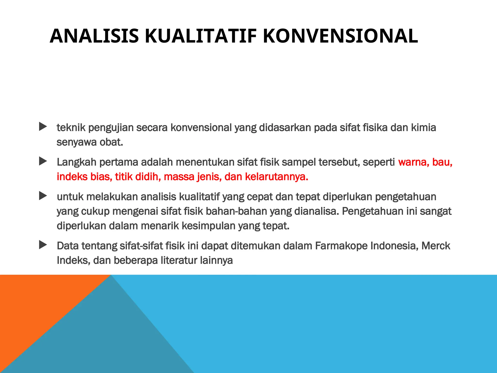 ANALISIS FARMASI sediaan obat hubungan kualitatif | PPT