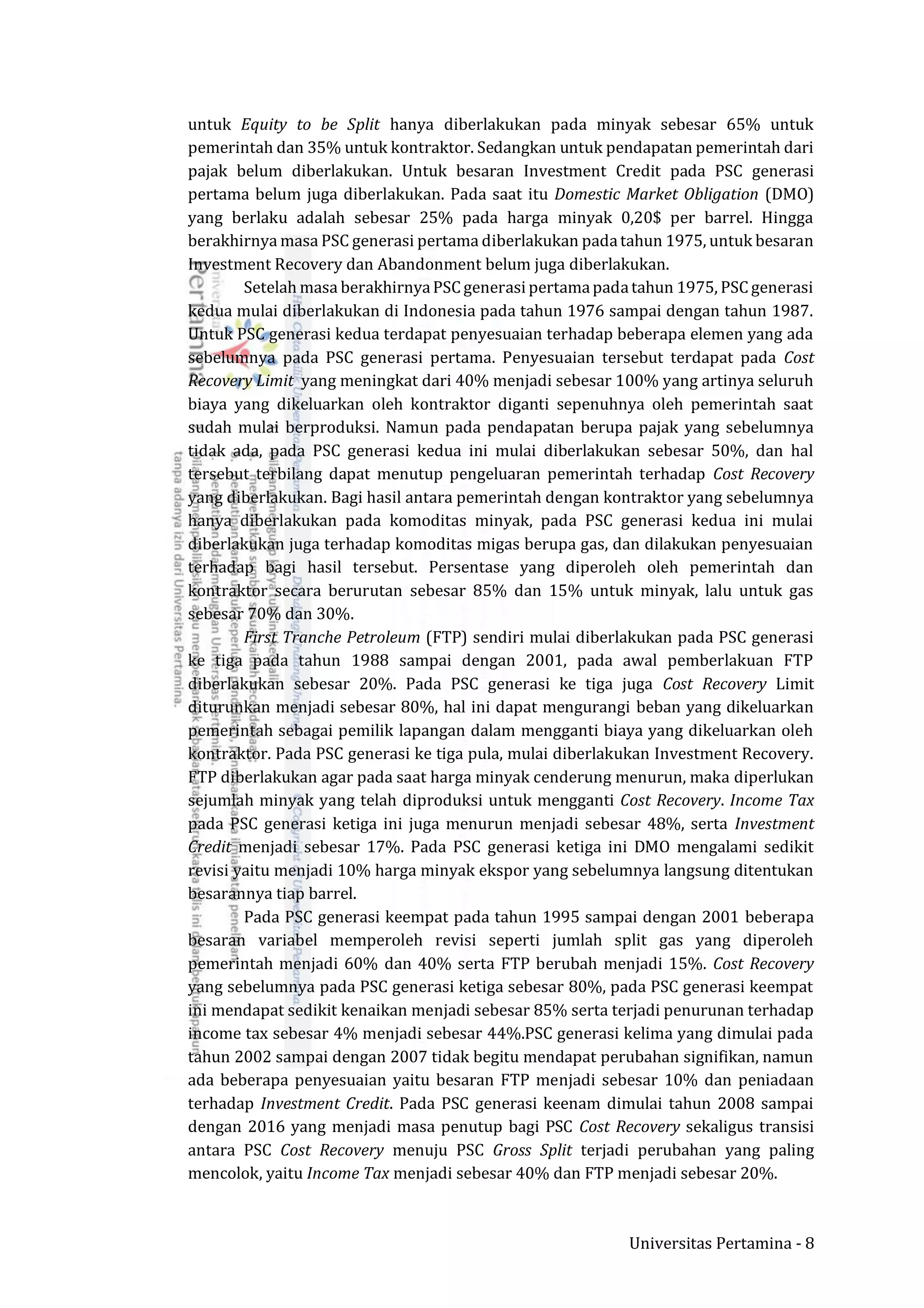 Analisis fiskal kontrak bagi hasil (psc) gross split sebagai pengganti ...