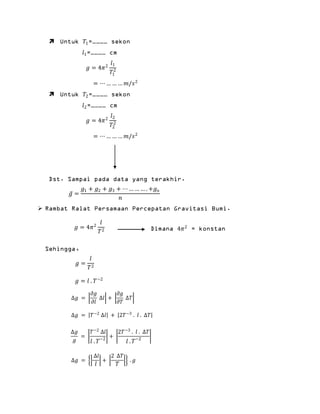 Analisis gerak harmonik | PDF