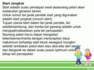 Analisis gerak teknik start lari sprint | PPT