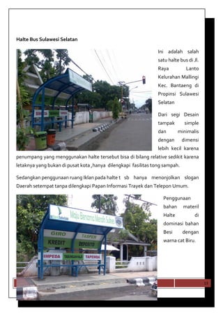 Analisis halte bus | DOC