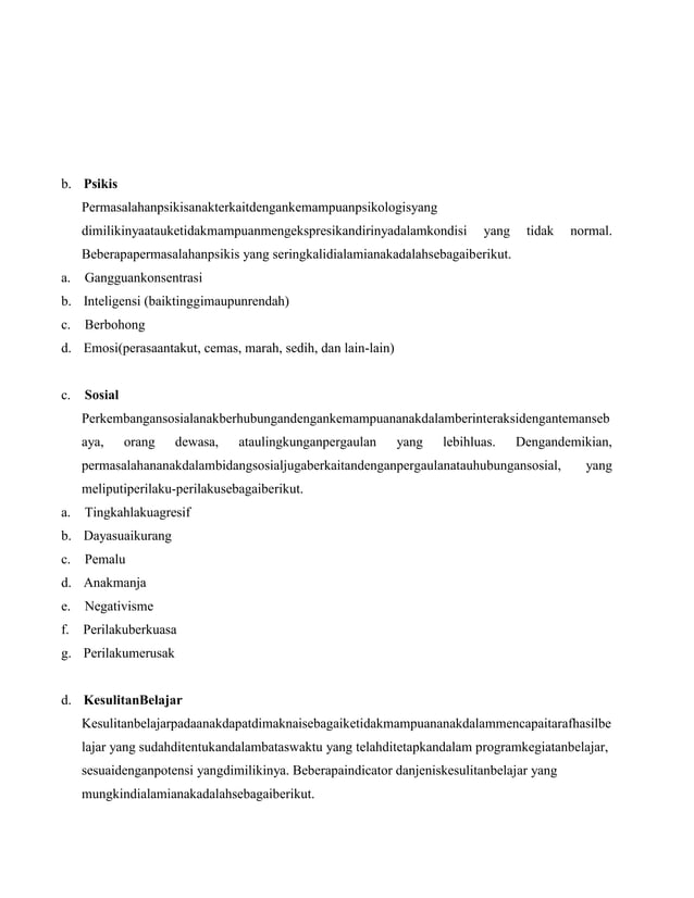 Analisis hambatan emosi dan prilaku yang ebdn | DOCX