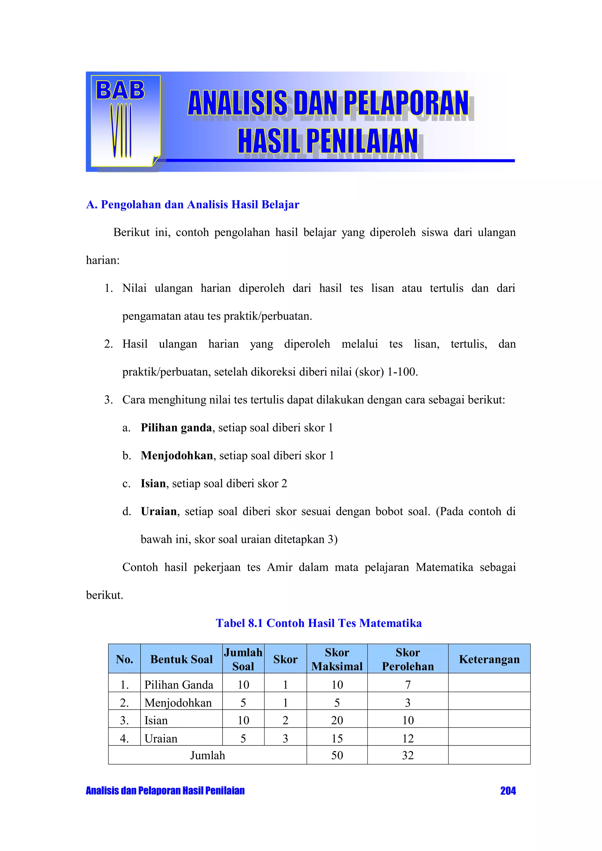 Analisis hasil penilaian | PDF