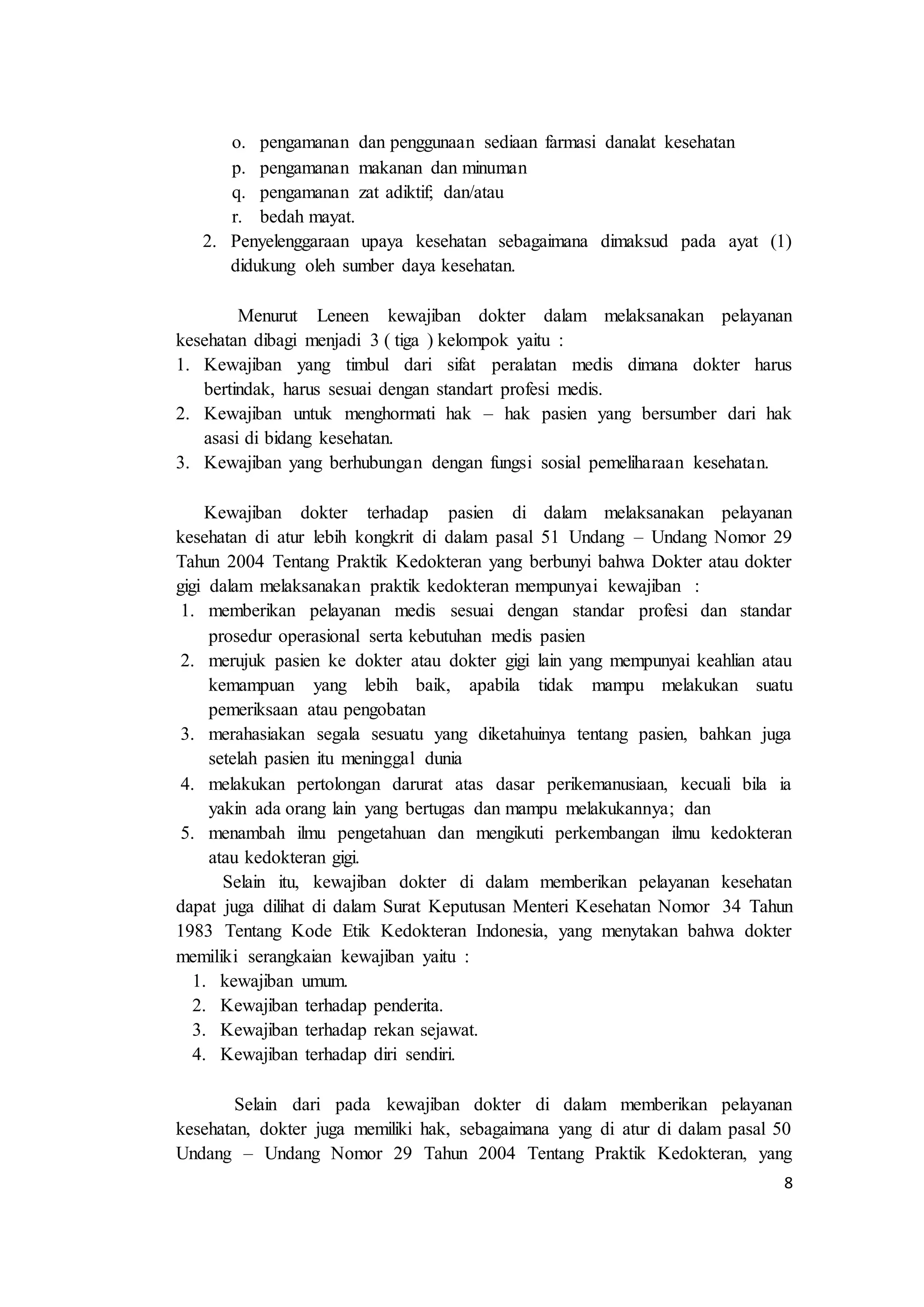 Analisis hukum kesehatan dan uu tenaga kesehatan | PDF