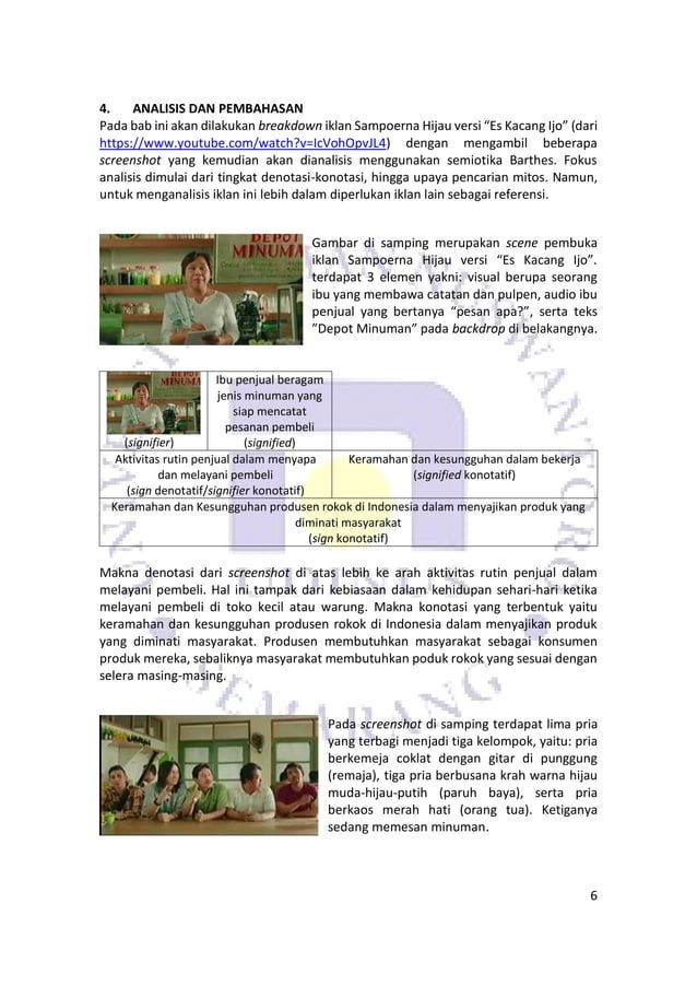 Analisis iklan sampoerna hijau versi es kacang ijo | PDF