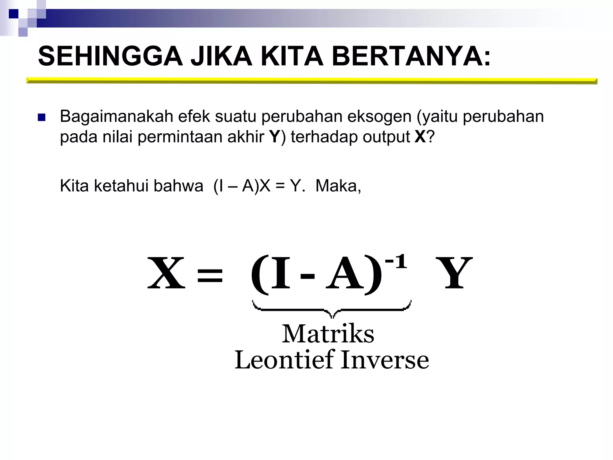 Analisis input output | PPTX