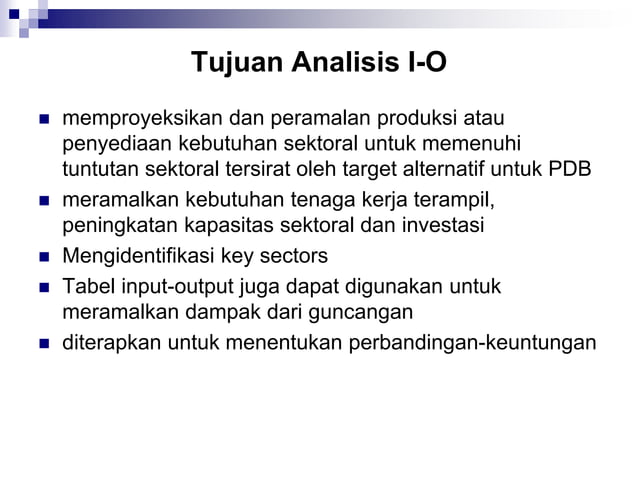 Analisis input output | PPTX