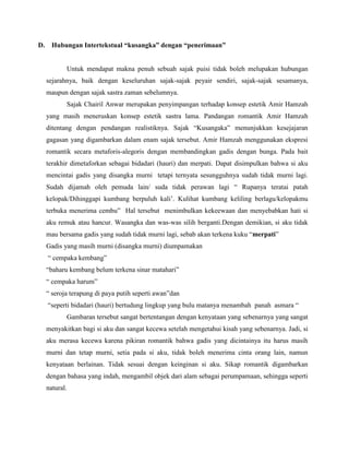 Analisis intertekstualitas puisi | DOCX