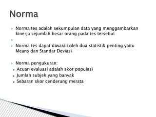 Analisis Item dan Norma | PPTX