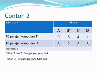 Analisis item | PPTX