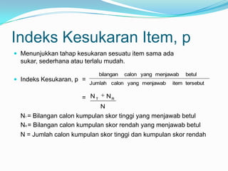 Analisis item | PPTX