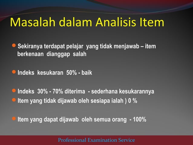 Analisis Item Soalan Objektif | PPT