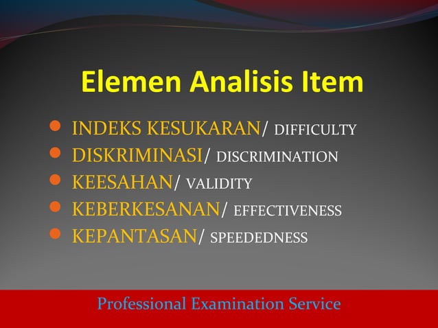 Analisis Item Soalan Objektif | PPT
