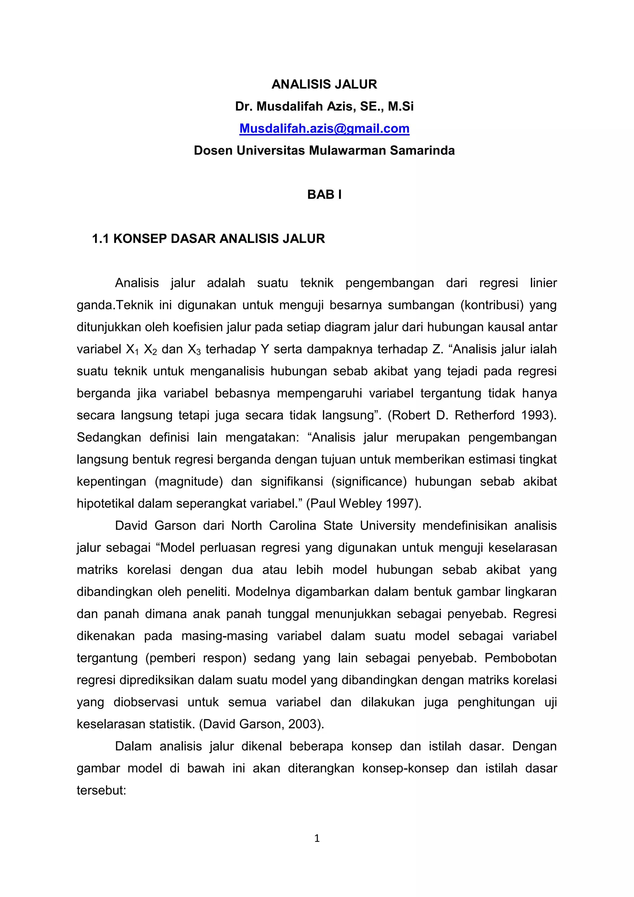 Analisis jalur (path analysis) | PDF
