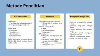Analisis Jeruk dan Kulit Jeruk sebagai Larutan Elektrolit terhadap ...