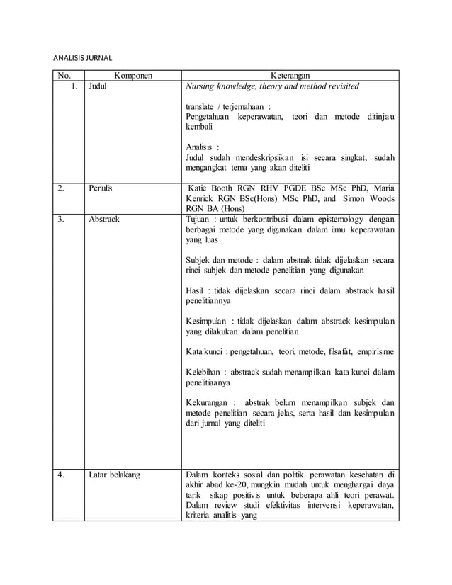 Analisis jurnal | PDF