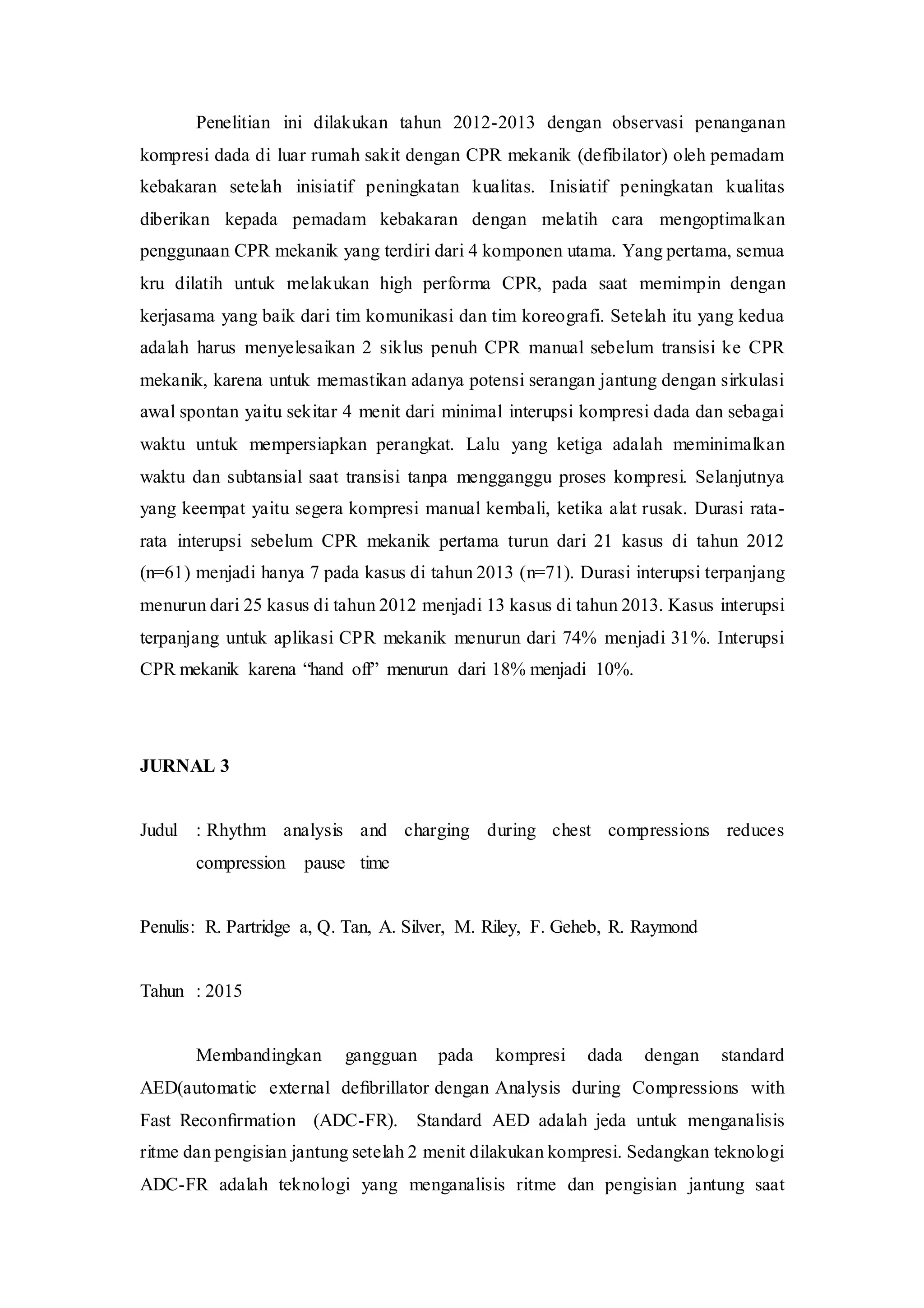 Analisis jurnal cpr | DOCX