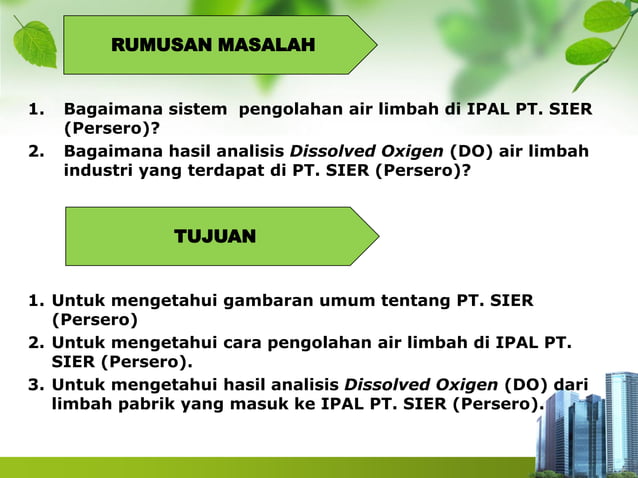 Analisis kadar oksigen terlarut (disssolved oxygen) Erma Noralia | PPT