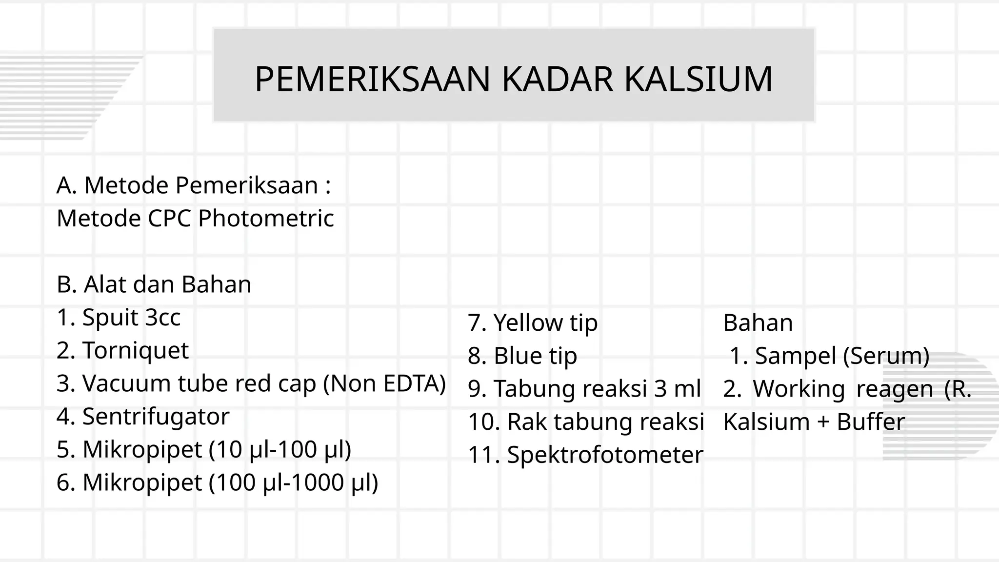 ANALISIS KALSIUM untuk menegakkan diagnosis penyakit asidosis dan ...
