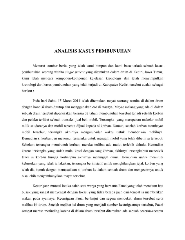 Analisis kasus hukum | DOC