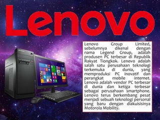 Analisis Kasus Lenovo | PPT