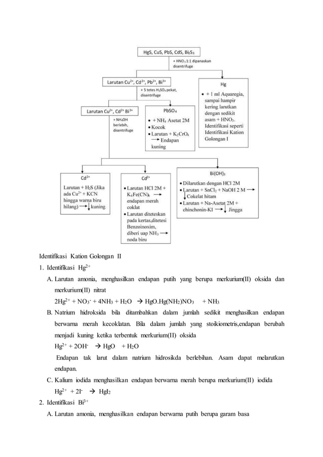 Analisis Kation Golongan I, II, III, IV dan V | DOCX
