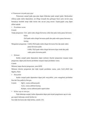 Analisis kation dan anion | PDF