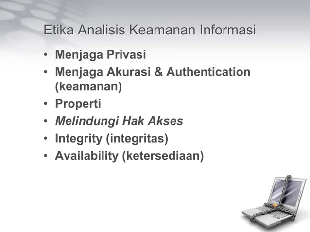 Analisis keamanan informasi | PPTX