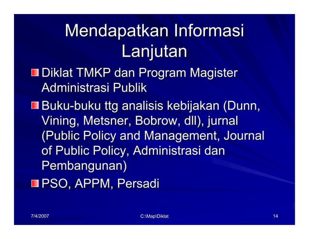 ANALISIS KEBIJAKAN PUBLIK umum tingkat 1 | PDF