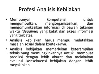 Analisis kebijakan versi weimer vining -kelp heru gernandes | PPTX