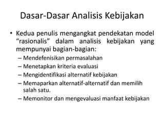 Analisis kebijakan versi weimer vining -kelp heru gernandes | PPTX