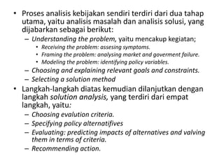 Analisis kebijakan versi weimer vining -kelp heru gernandes | PPTX