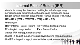 ANALISIS KELAYAKAN INVESTASI REAL ATAU ASET REAL.pptx