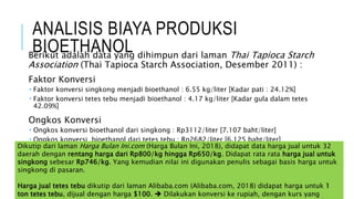 Analisis Kelayakan Penggantian BBM dengan Bioethanol Menggunakan ...