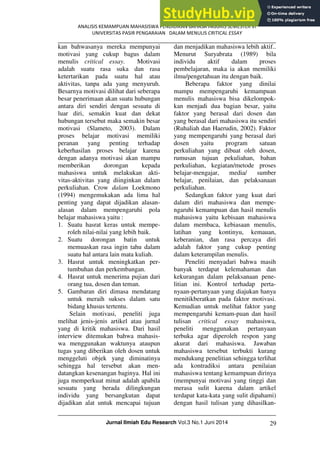 Analisis Kemampuan Mahasiswa Pendidikan Bahasa Inggris Semester VI Universitas Pasir Pengaraian ...