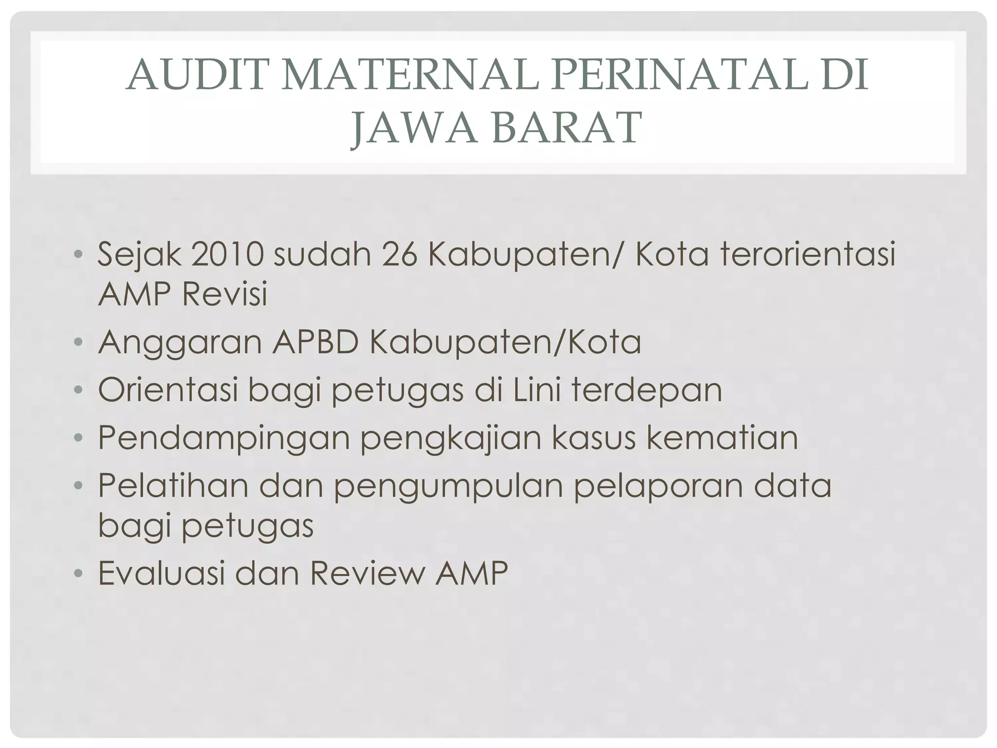 Analisis kematian ibu 2014 pogi jabar | PPTX