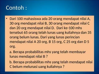 Analisis Keputusan menurut konsep probabilitas dalil Bayes | PPT
