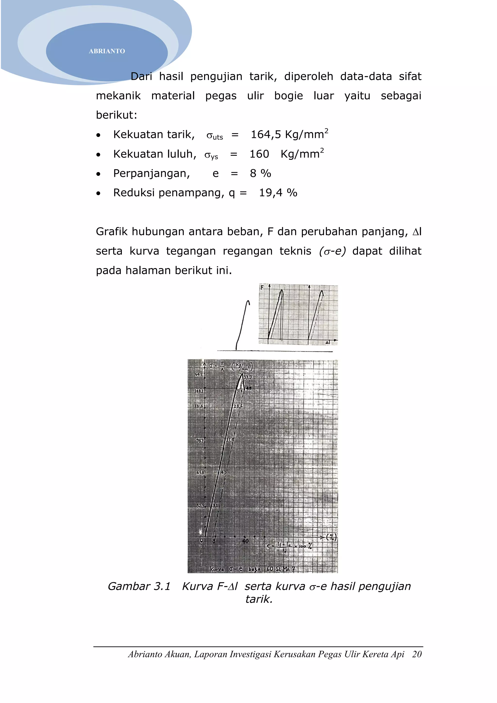 Analisis kerusakan pegas ulir pada kereta api (AA) | PDF